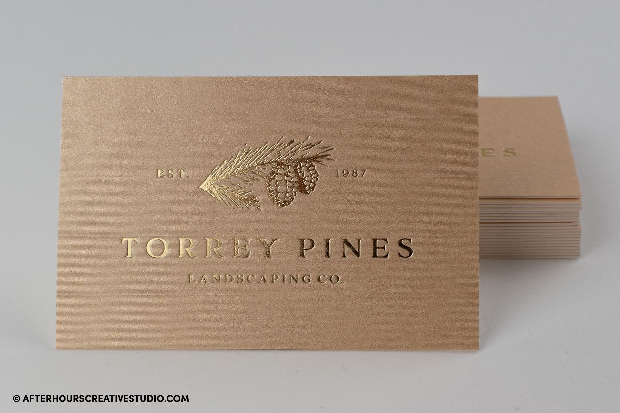 Gmund Gold Business Cards - White Ink, Foil Stamping & more